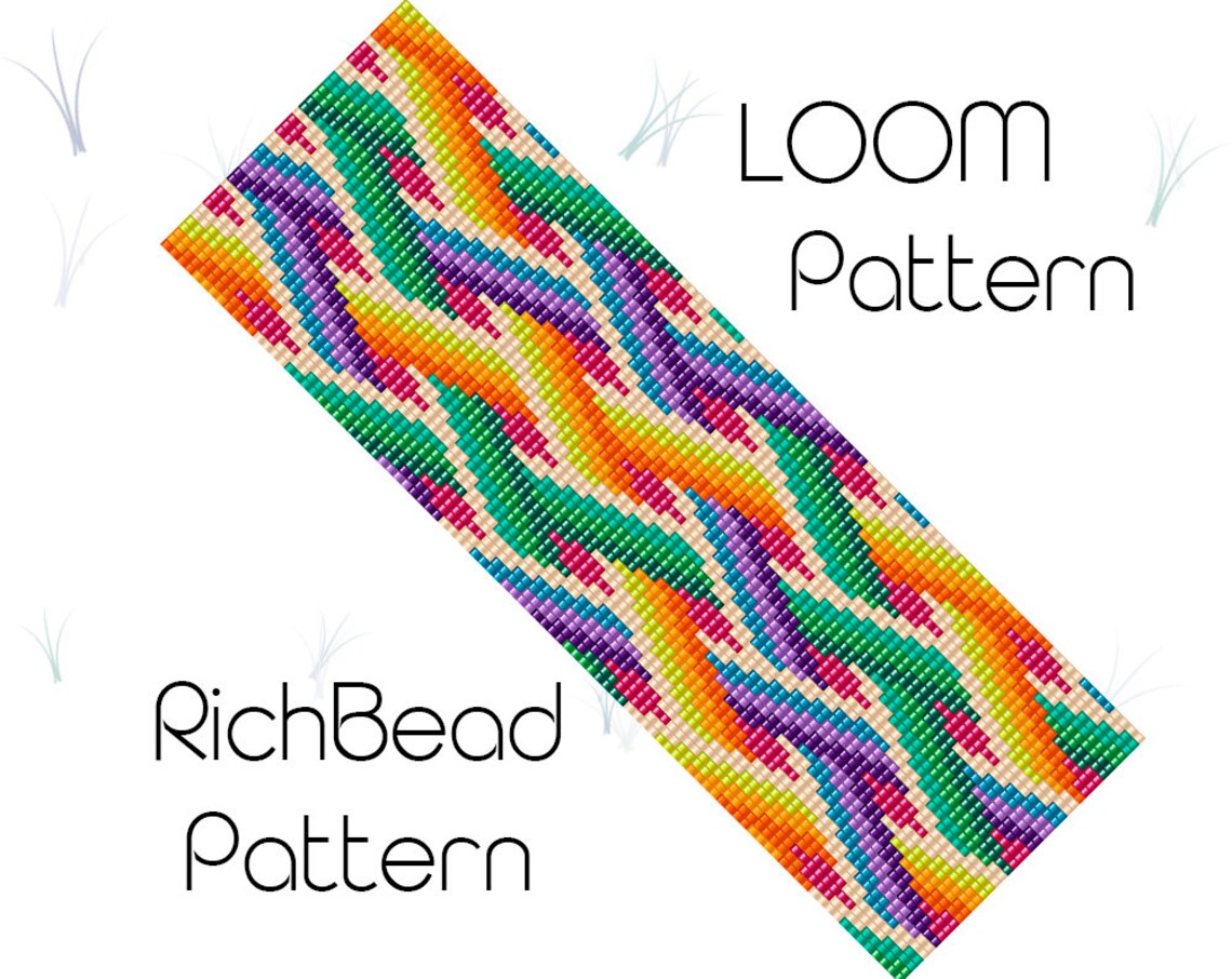 Colorful Pride Beaded Loom Bracelet Pattern PDF Seed Bead | Etsy