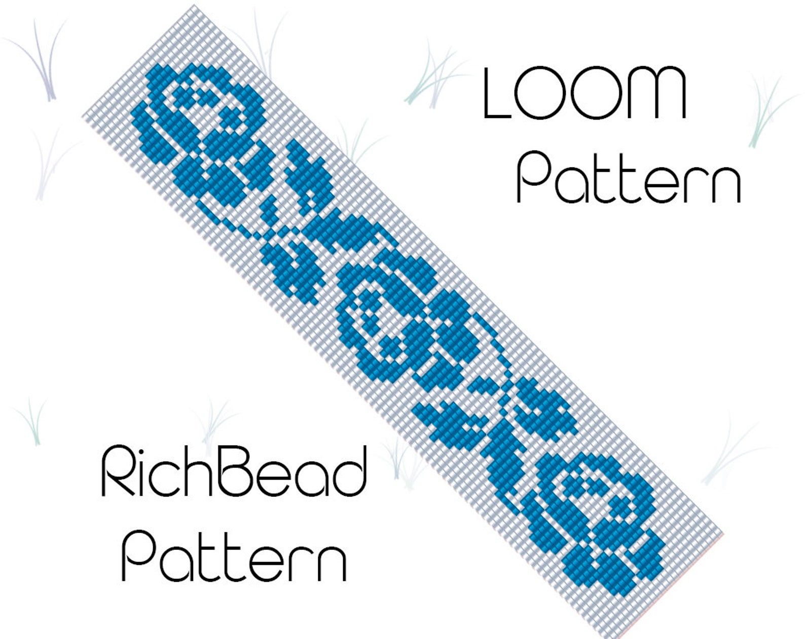 Flower Beaded Loom Pattern Bracelet Beadweaving Pattern Loom | Etsy