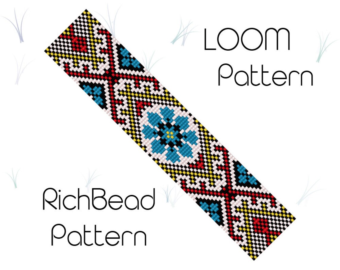 Flower Bead Loom Bracelet Patterns Floral Seed Bead Loom | Etsy