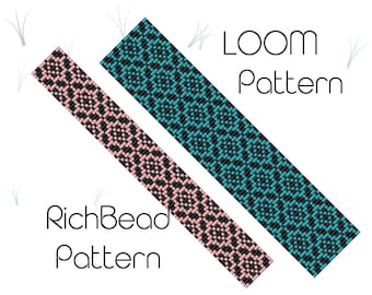 Square Stitch Beading Pattern Bead Loom Bracelet Patterns Bead - Etsy