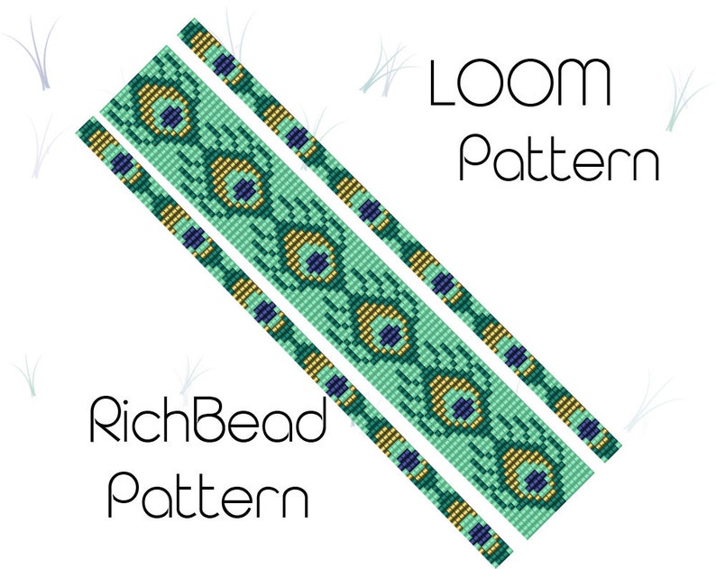 Peacock Feather Bead Loom Bracelet Patterns Seed Bead Loom - Etsy