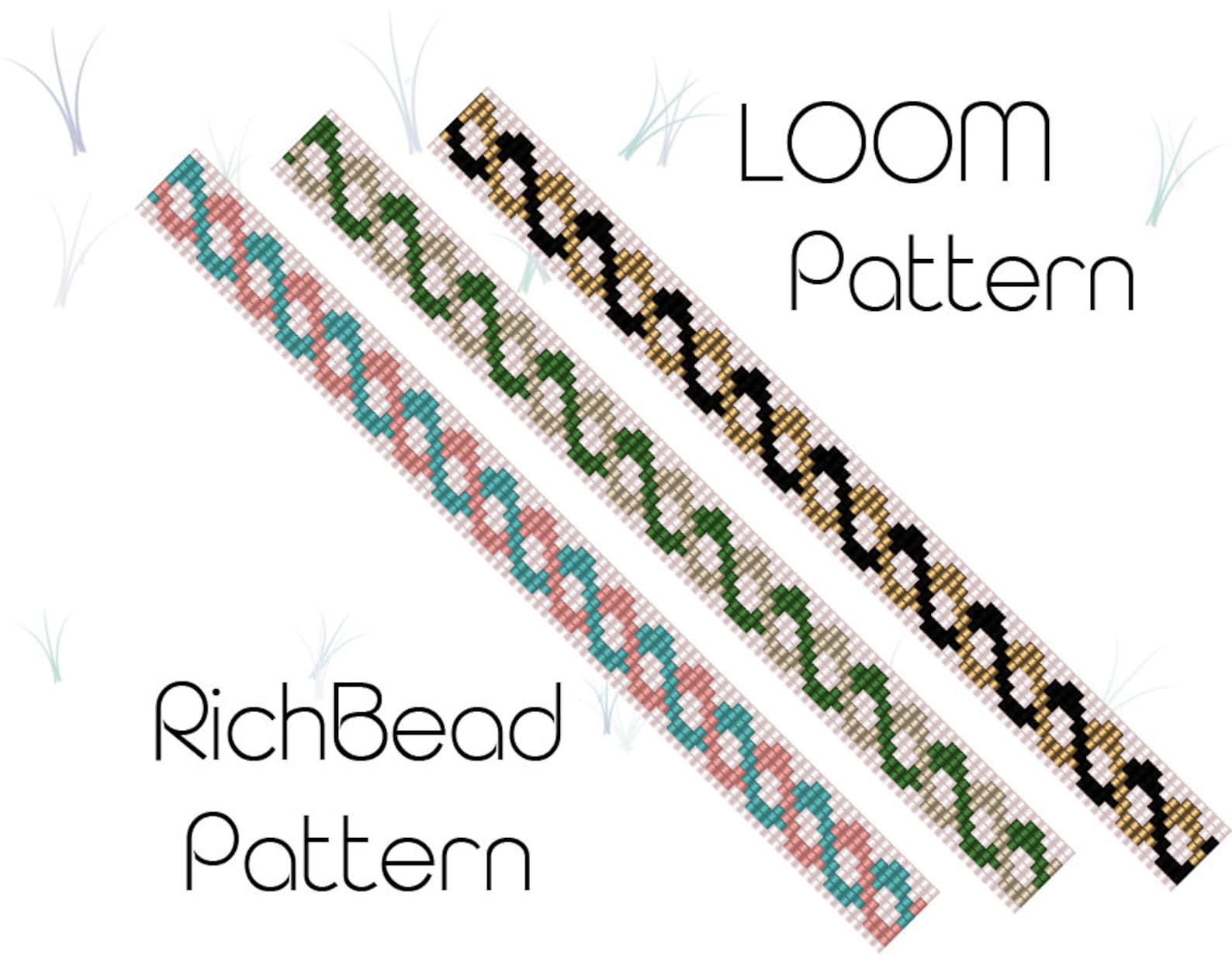Narrow Bead Loom Bracelet Patterns Simple Beading Loom Patterns for ...