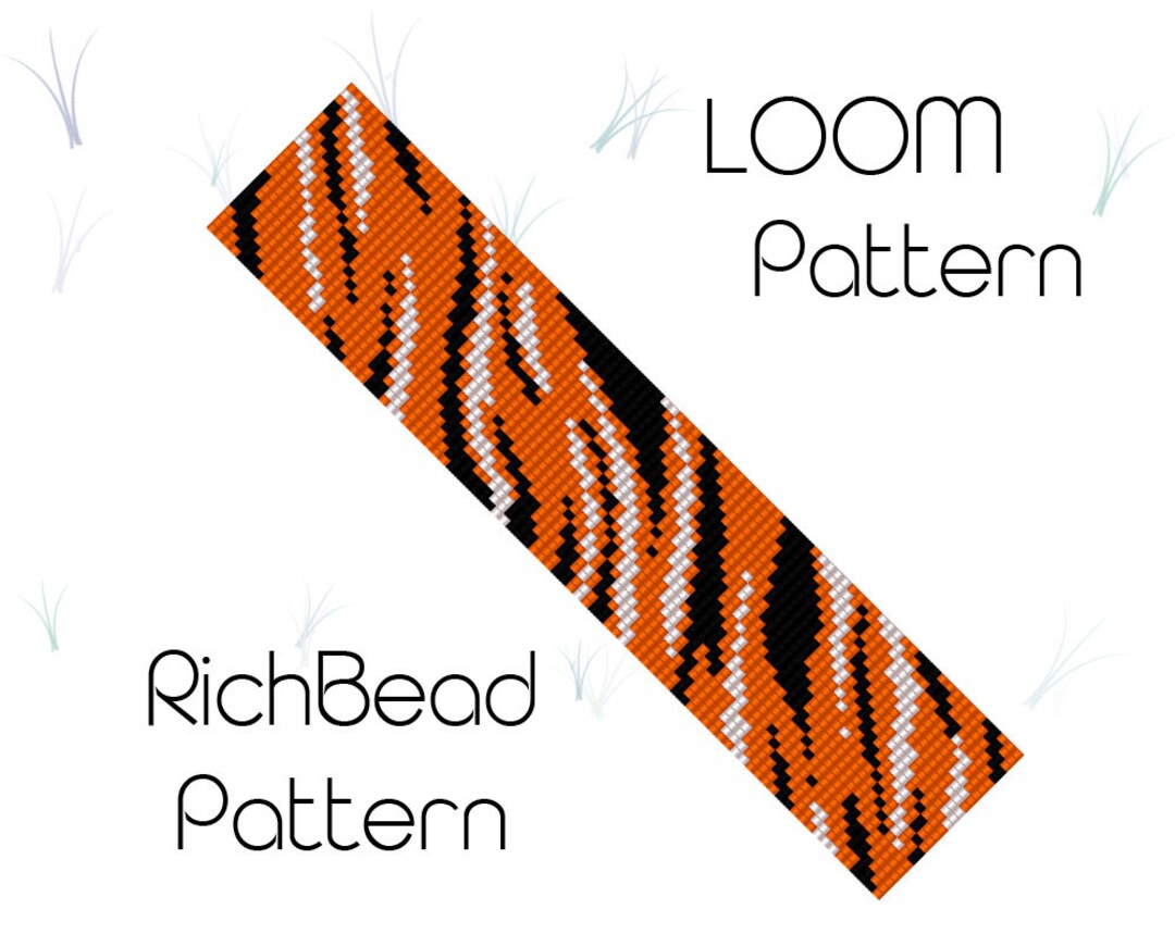 Tiger Print Loom Beading Bracelet Patterns Beadwork Patterns Square ...