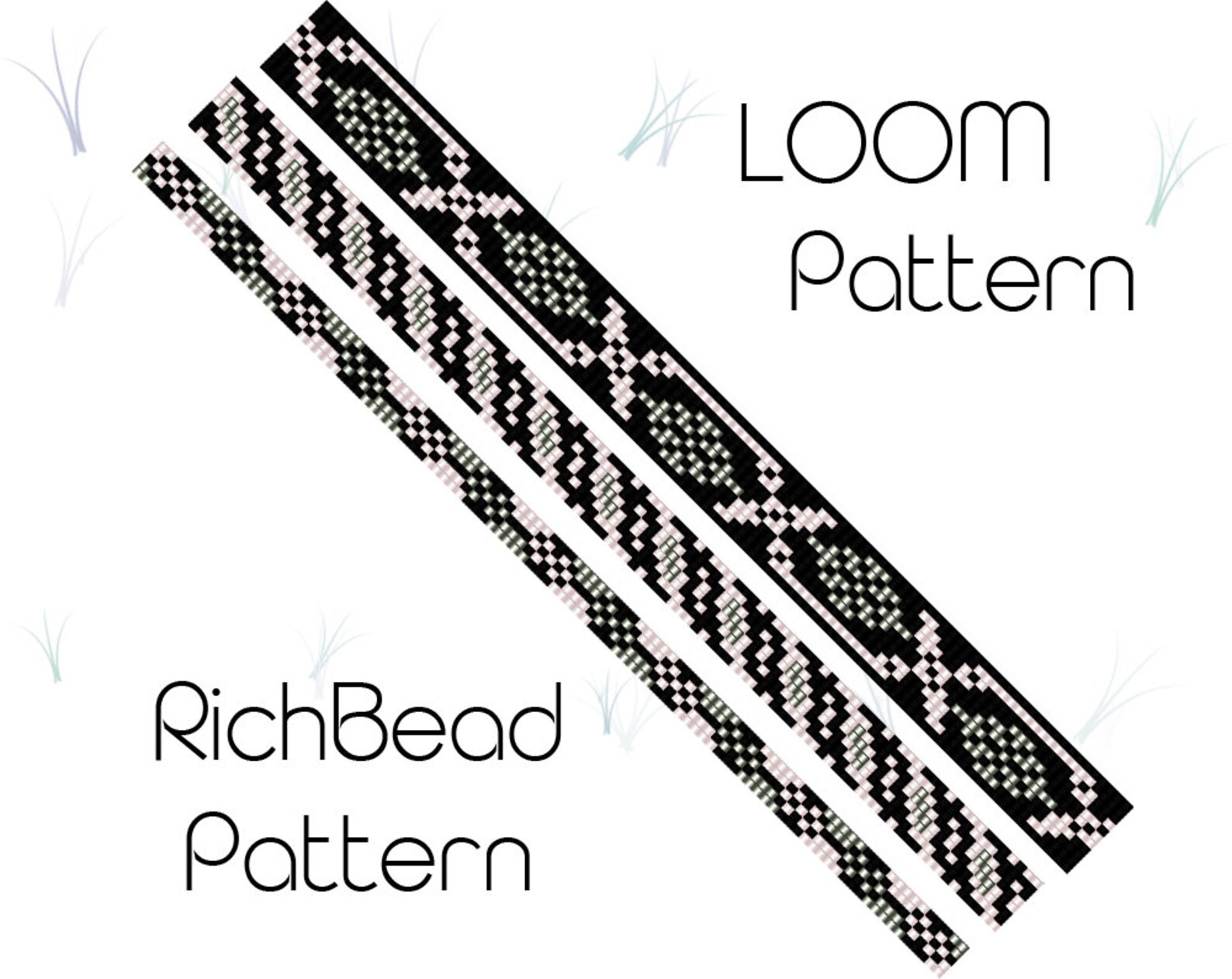 Thin Beaded Bracelet Patterns Square Stitch Skinny Beading Patterns ...