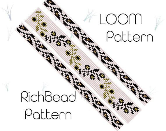 Flower Narrow Beading Loom Patterns Bracelet Bead Loom - Etsy