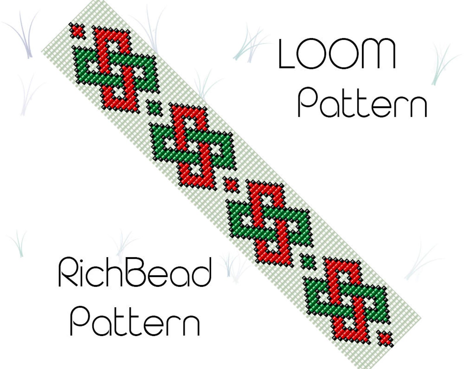 Celtic Knot Loom Beading Pattern Medieval Bead Loom Bracelet Patterns Seed Bead Loom Patterns ...