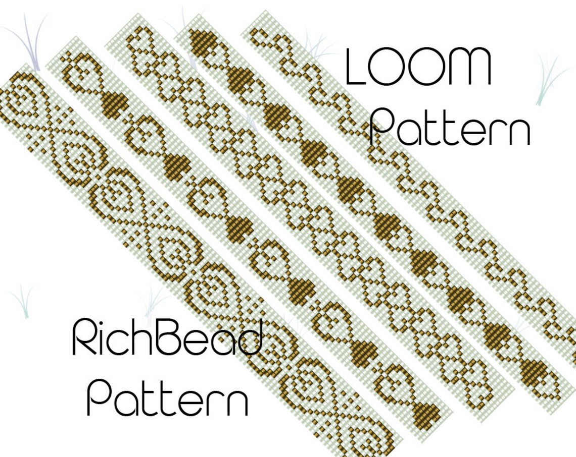 Hearts Seed Bead Bracelet Patterns for Beginners Narrow - Etsy