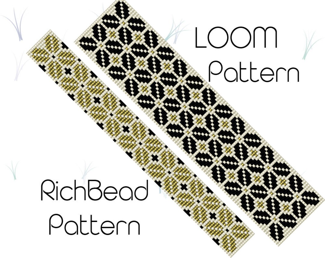 Square Stitch Beading Pattern Bead Loom Bracelet Patterns Bead Loom ...