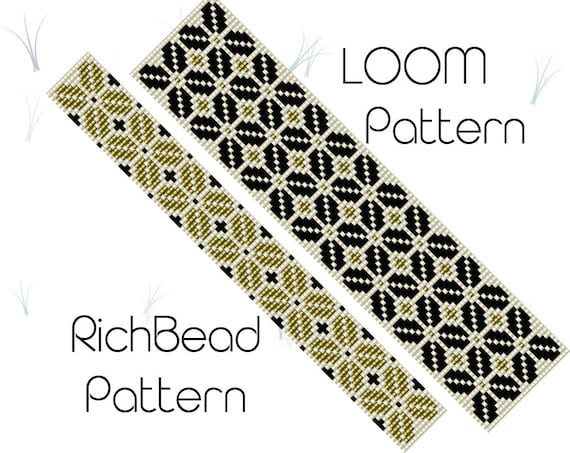 Square Stitch Beading Pattern Bead Loom Bracelet Patterns Bead | Etsy