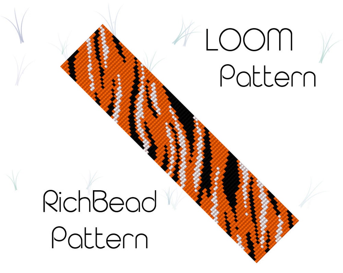 Tiger Print Loom Beading Bracelet Patterns Beadwork Patterns - Etsy