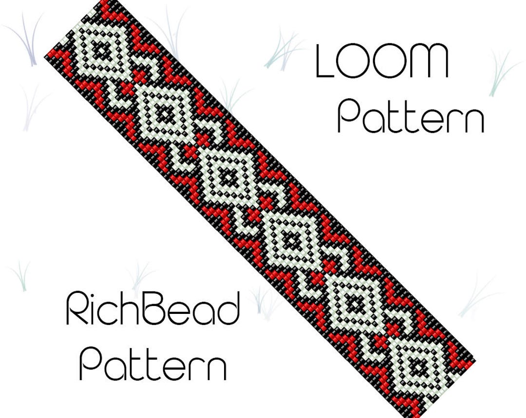 Beaded Loom Pattern, PDF Seed Bead Bracelet, DIY Beading, Instant ...