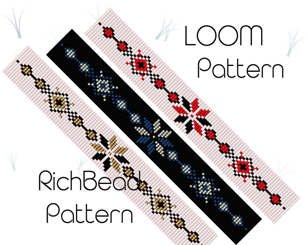 Bead Loom Bracelet Patterns Narrow Loom Beading Patterns Beadwork ...
