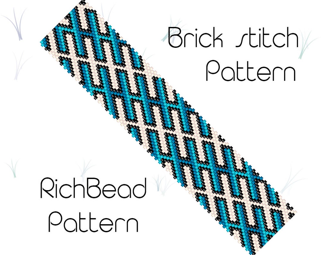 Brick Stitch Bracelet Patterns Peyoted Beaded Bracelet Pattern Seed ...