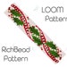 Christmas Bead Loom Patterns Seed Bead Bracelet Patterns Loom Weaving ...
