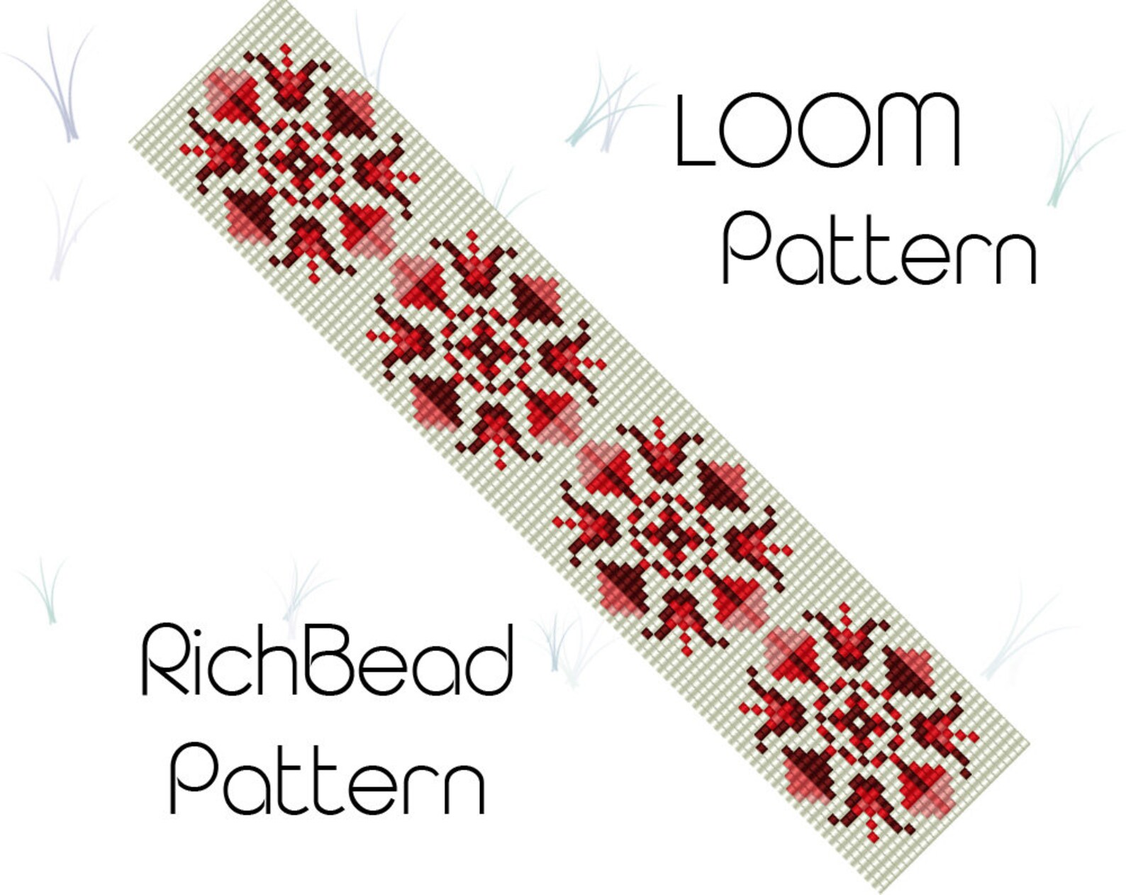 Square Stitch Beading Pattern Bead Loom Bracelet Patterns Bead - Etsy