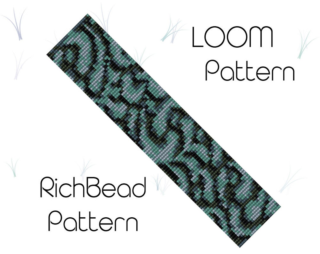 Square Stitch Beading Pattern Seed Bead Loom Patterns Delica Bead Loom ...