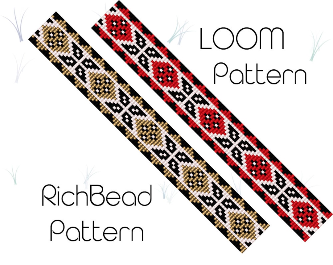 Bead Loom Bracelet Patterns Narrow Loom Beading Patterns Beadwork ...