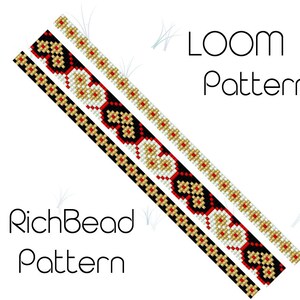 Seed Bead Heart Bracelet Pattern Bead Loom Patterns Miyuki Beaded ...