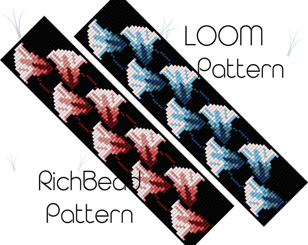Bead Loom Pattern Bluebell Loom Beading Pattern Bracelet Beadweaving ...