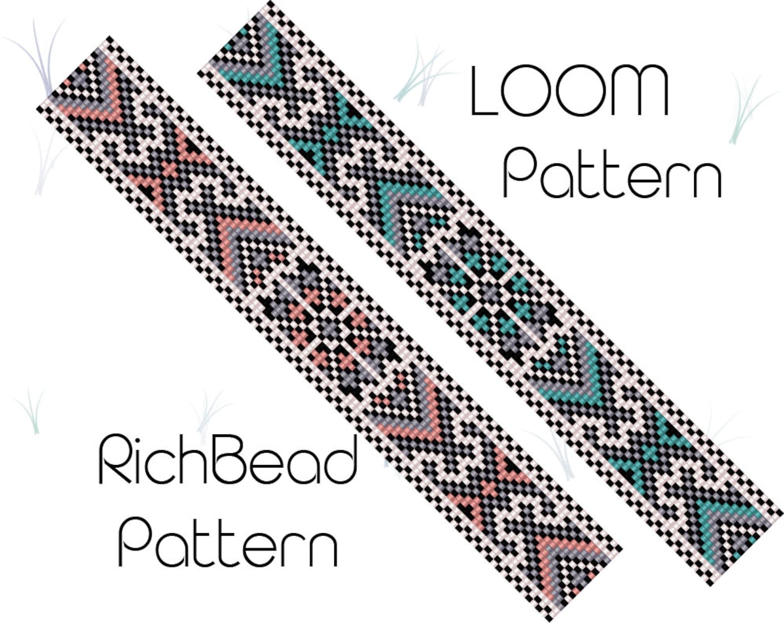 Loom Bead Pattern for Bracelet Beading Loom Patterns Seed Bead - Etsy