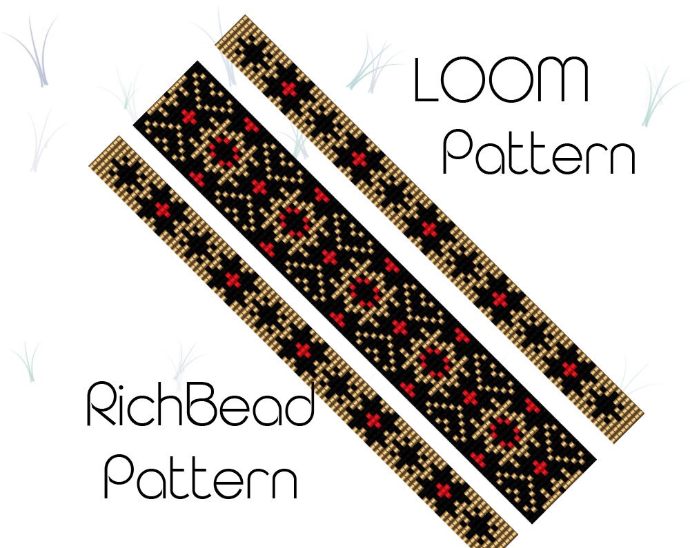Square Stitch Beading Pattern Bead Loom Bracelet Patterns - Etsy
