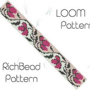 Loom Bead Pattern Flower, Beaded Loom Patterns Floral, Bead Loom ...