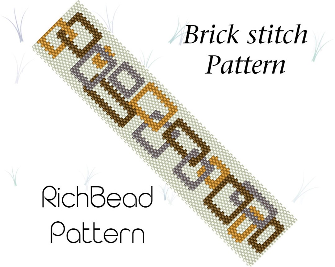 Steampunk Brick Stitch Bracelet Pattern Seed Bead Pattern Bracelet ...