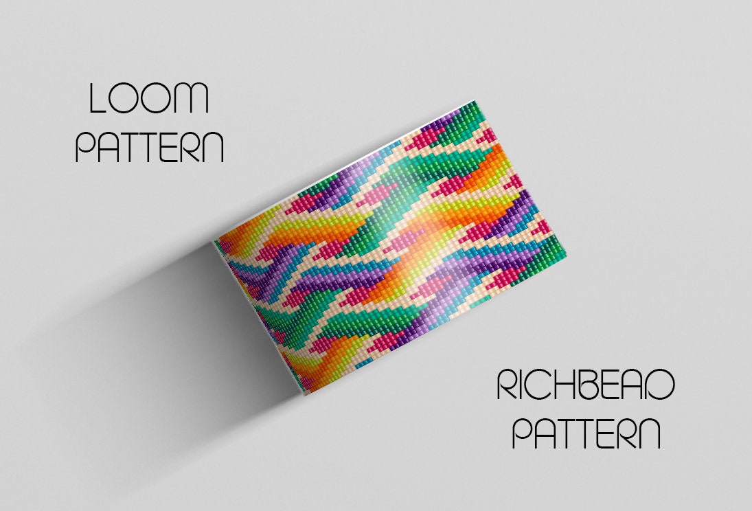 Colorful Pride Beaded Loom Bracelet Pattern, PDF Seed Bead Wide ...