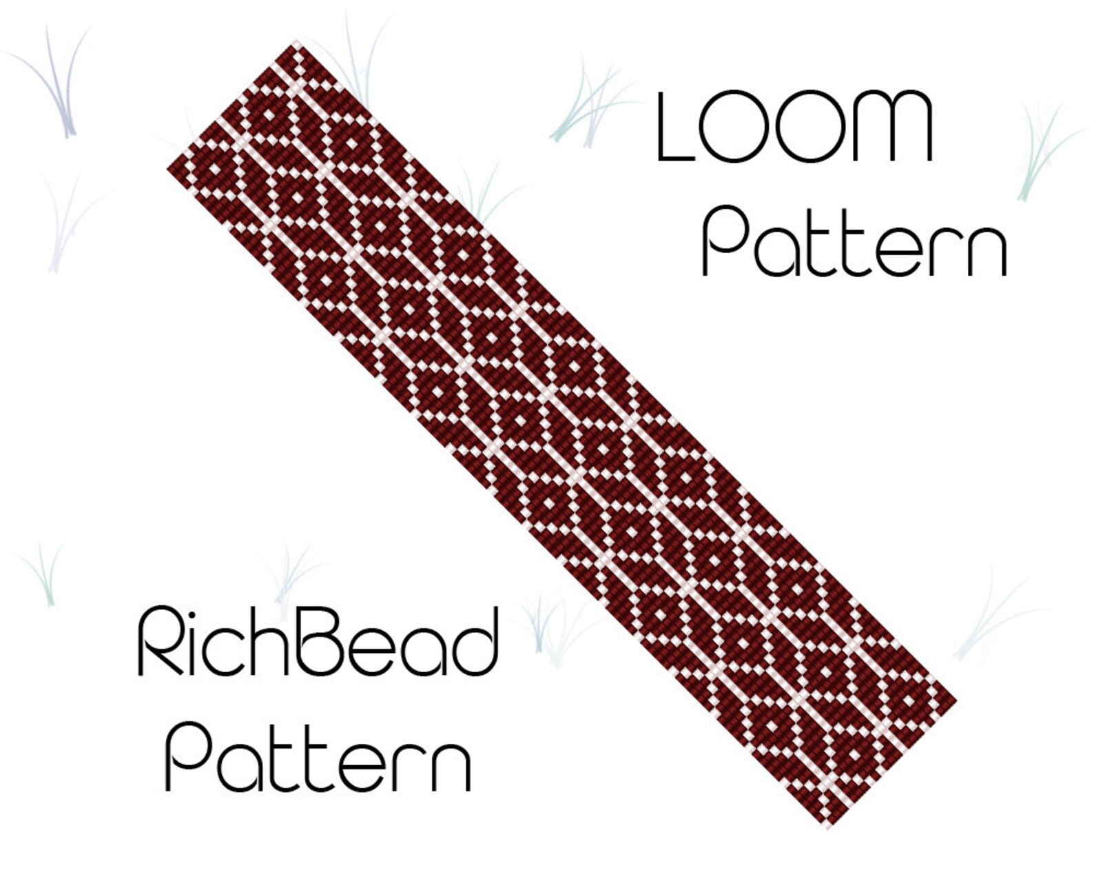 Square Stitch Beading Pattern Bead Loom Bracelet Patterns Bead - Etsy