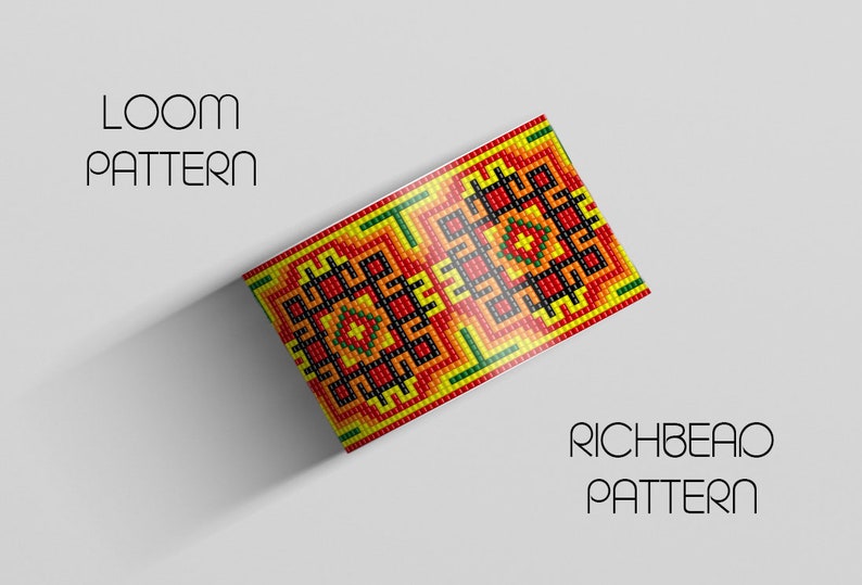 Geometric bead loom bracelet patterns Seed bead patterns | Etsy