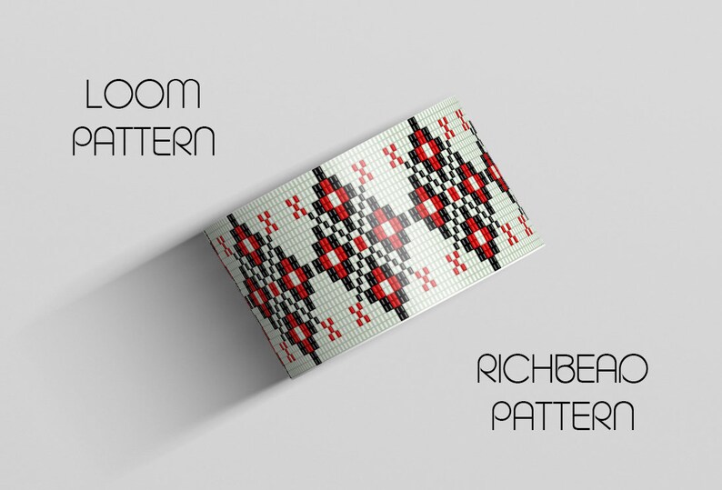 Geometric Bead Loom Patterns Square Stitch Beading Pattern | Etsy