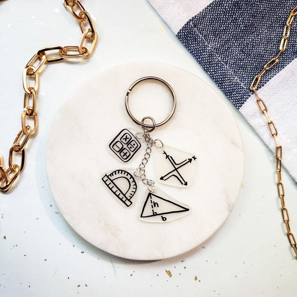 Teacher Math Keychain - Etsy