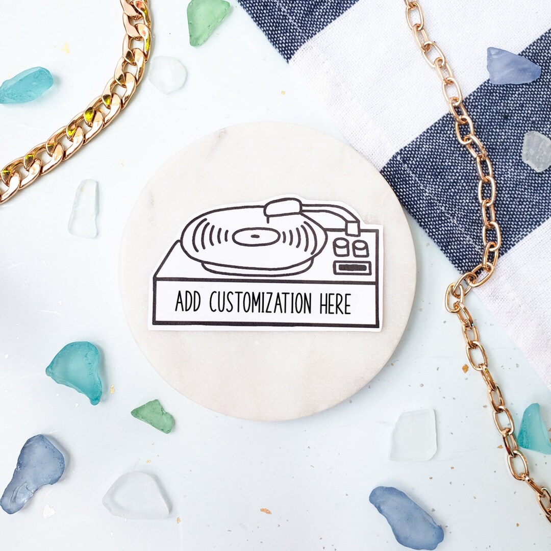 Custom Vinyl Record Player Sticker, Custom Vinyl Sticker, Mixtape ...