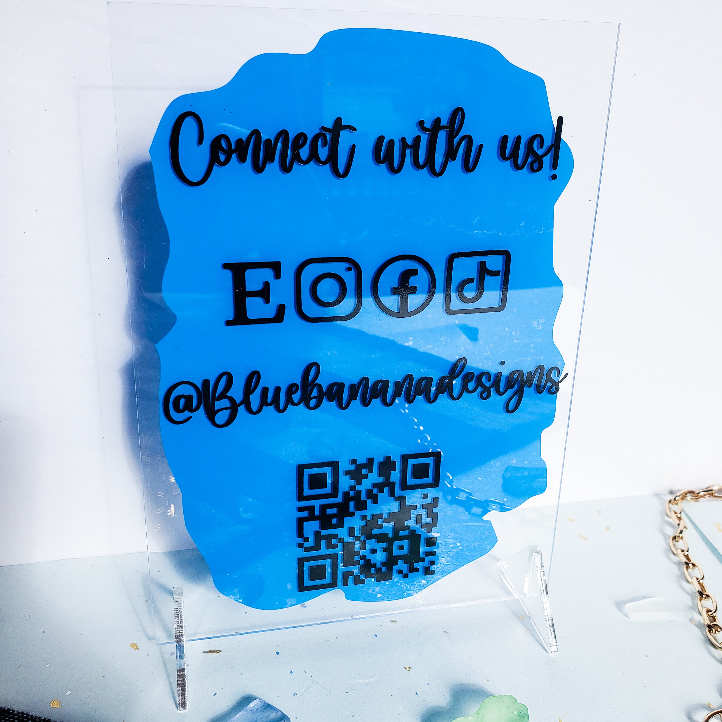 Custom Business QR Code Acrylic Stand Custom Acrylic QR Code - Etsy Canada