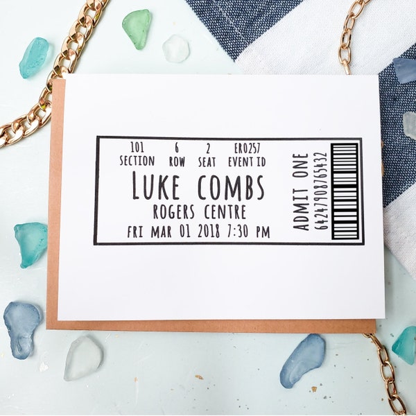 Concert Ticket Birthday Card - Etsy