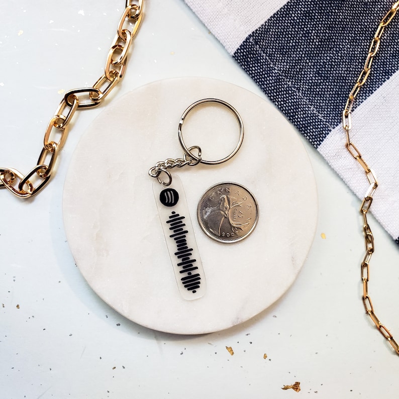 Custom Spotify Scan Code Keychain Personalized Keychain Etsy