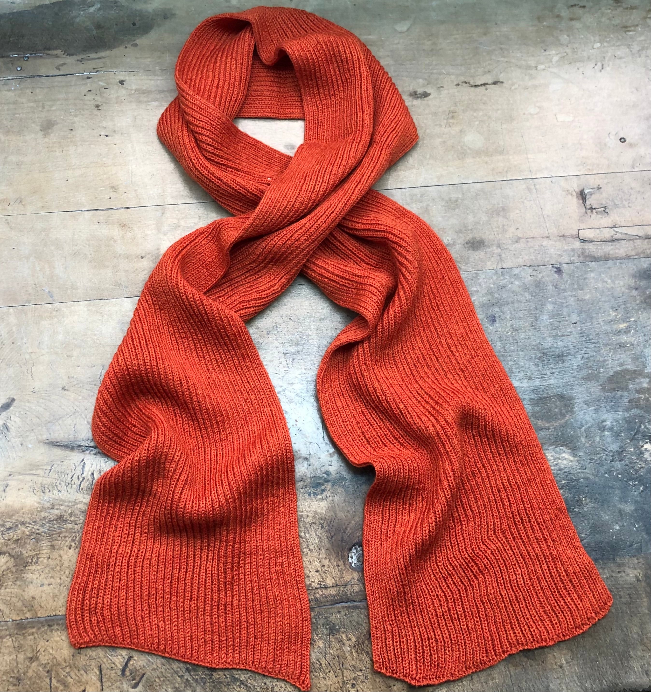 Merino Wool Scarf - Orange - Etsy