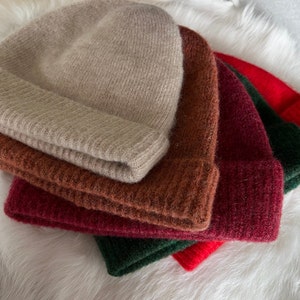 Fluffy Mohair Beanies (with Bottom Fold) - Etsy