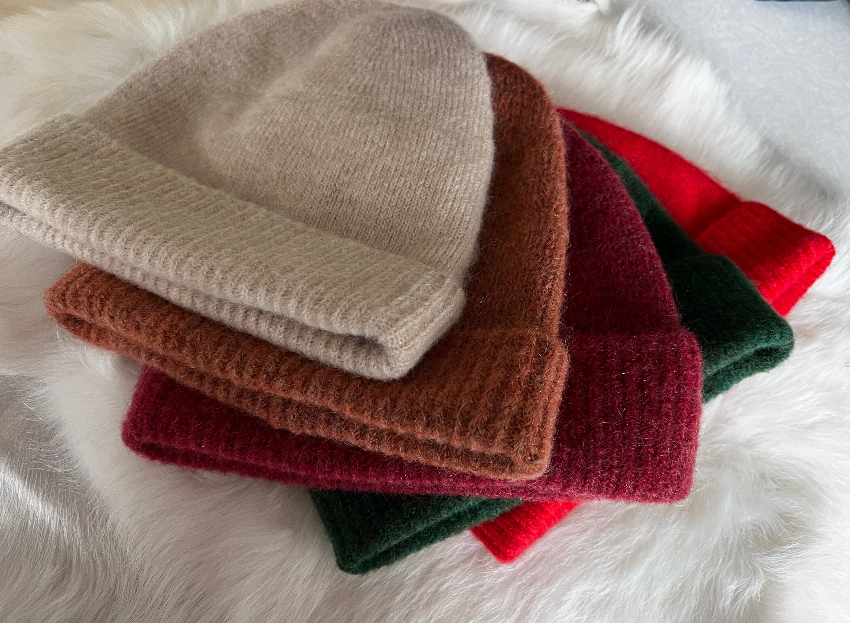 Fluffy Mohair Beanies (with Bottom Fold) - Etsy