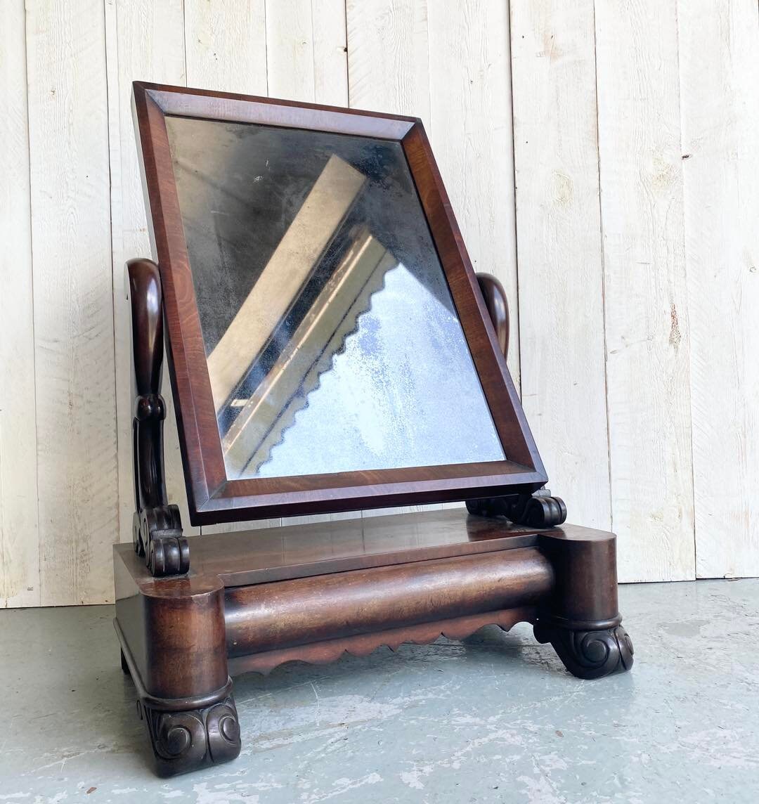 Victorian C1860 Mahogany Table Mirror Large - Etsy