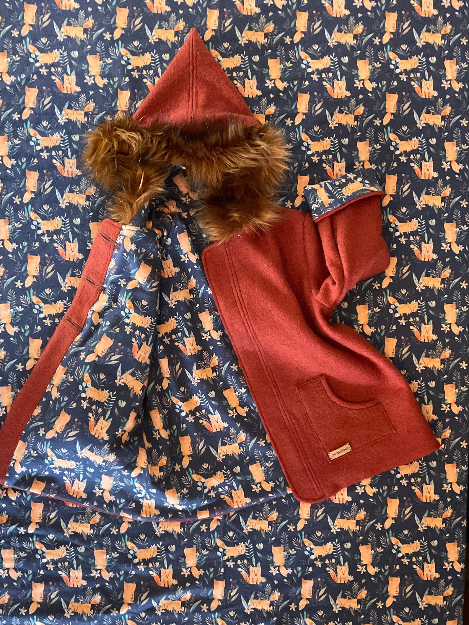 Wool Coat Limited Edition Fox Design 100% British Wool Fox - Etsy