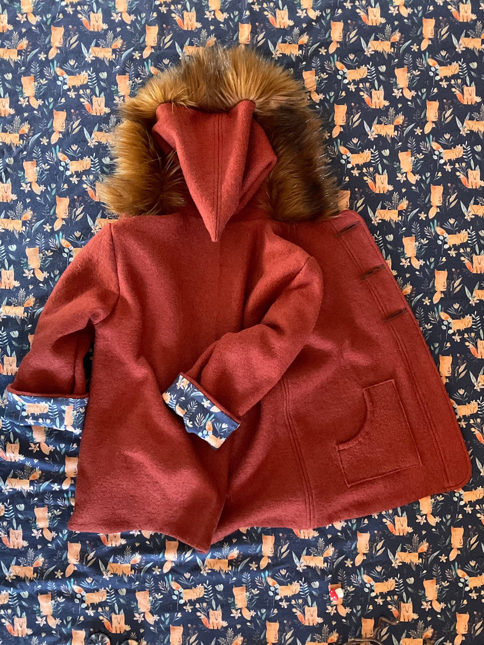 Wool Coat Limited Edition Fox Design 100% British Wool Fox - Etsy