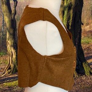 Forest Fantasy Wool Pixie Leaf Vest | Woodland Festival Costume Elf Top ...
