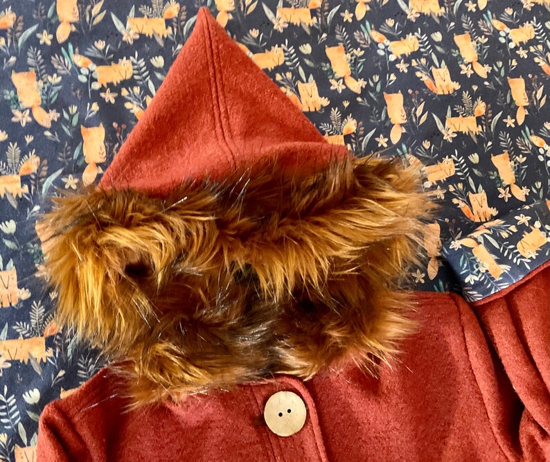 Wool Coat Limited Edition Fox Design 100% British Wool Fox - Etsy