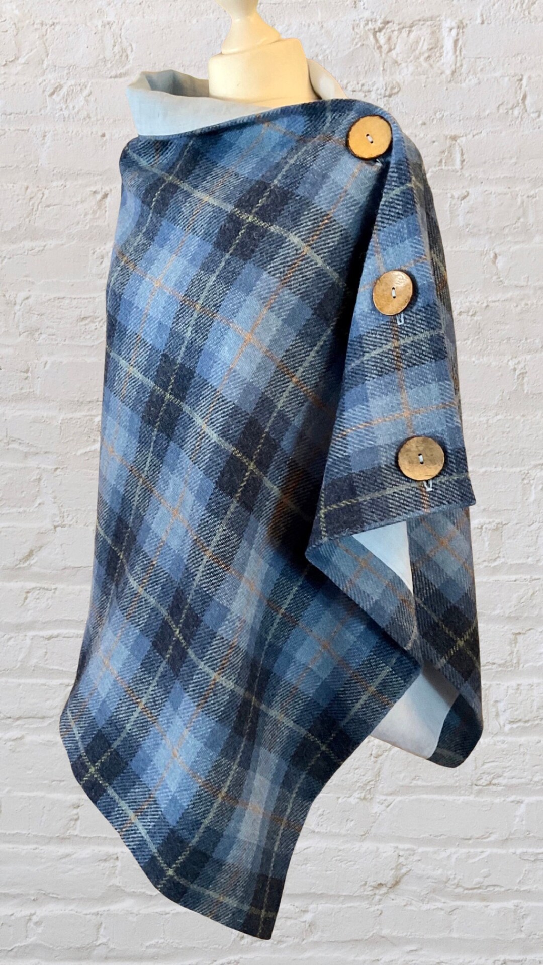 100% Wool Tweed Wrap, Harris Tweed Country Style Tweed Wrap, Poncho ...