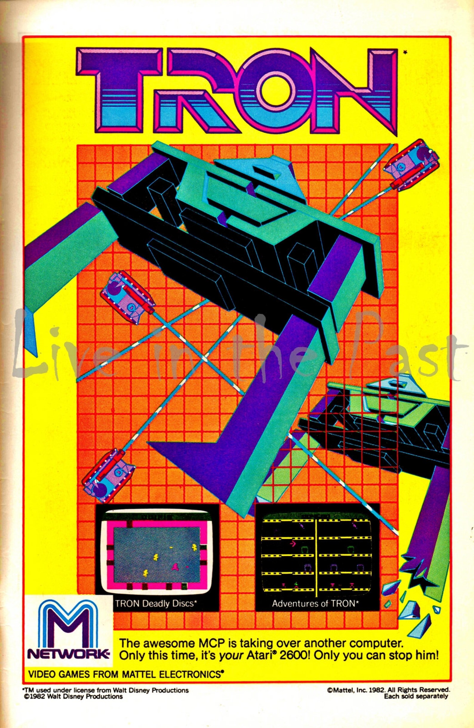 Tron Atari 2600 Video Game Advertisement Poster Print - Etsy