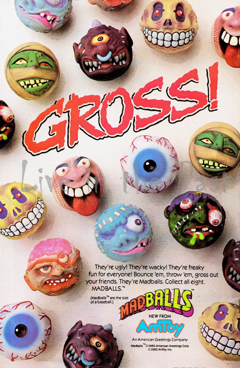 Madballs Toy Advertisement Poster Print *promo* Comes With Free Bonus ...