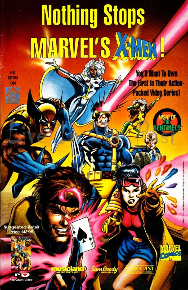 90's X-men Cartoon Ad 11x17 Poster Print - Etsy