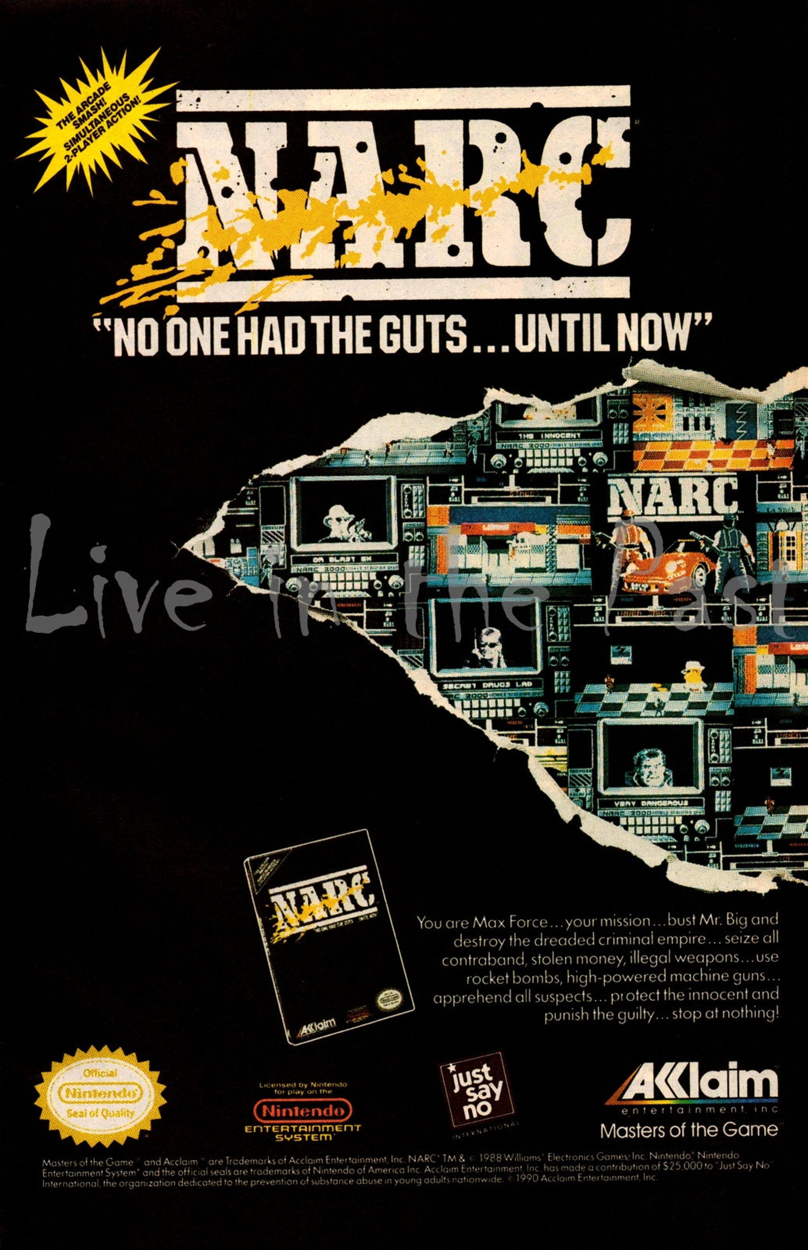 Nintendo NARC Video Game Advertisement Poster Print - Etsy