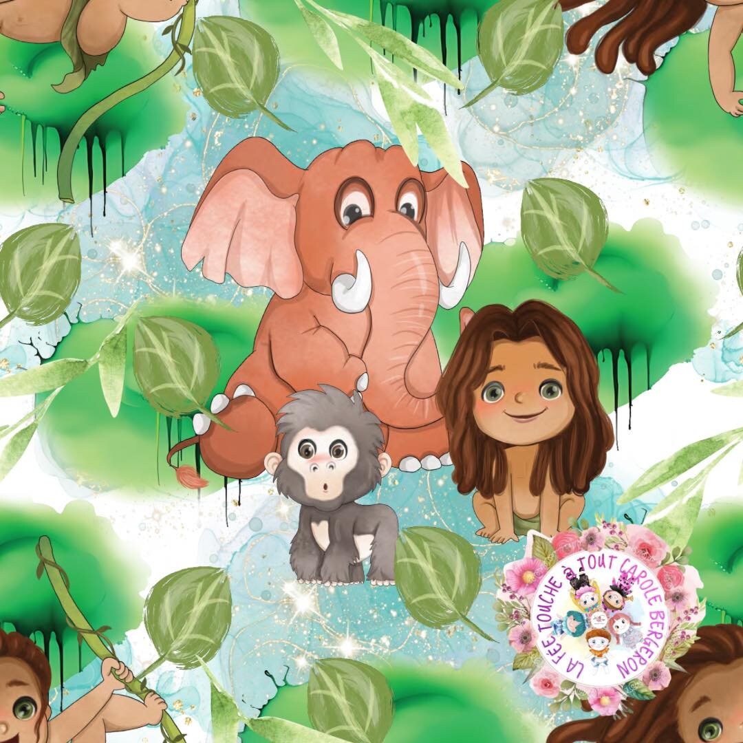 Jungle Child Seamless Pattern - Etsy